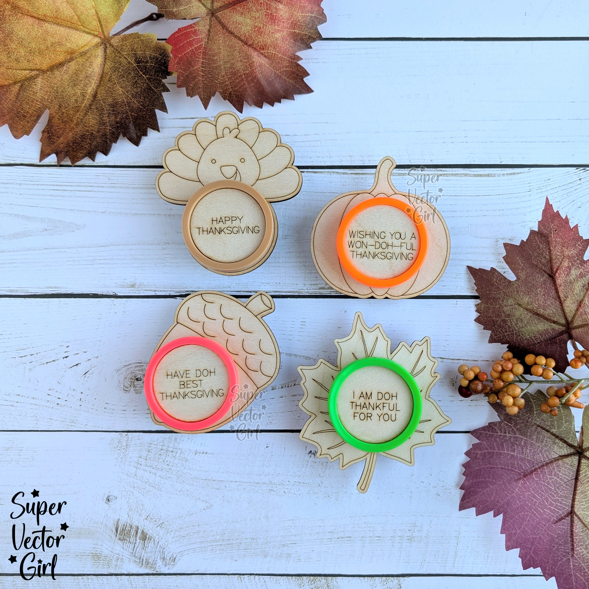 Thanksgiving Play Doh Holder, Fall Play Dough Favor Card, Gift Tags, D ...
