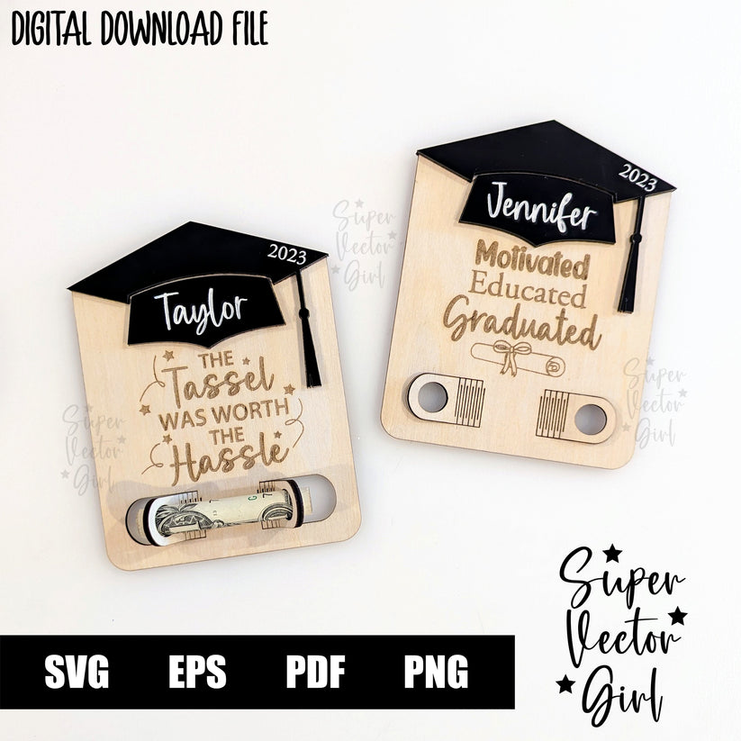 Graduation Money Holder, Graduation Gift Ideas, Laser Cut SVG File, xT ...
