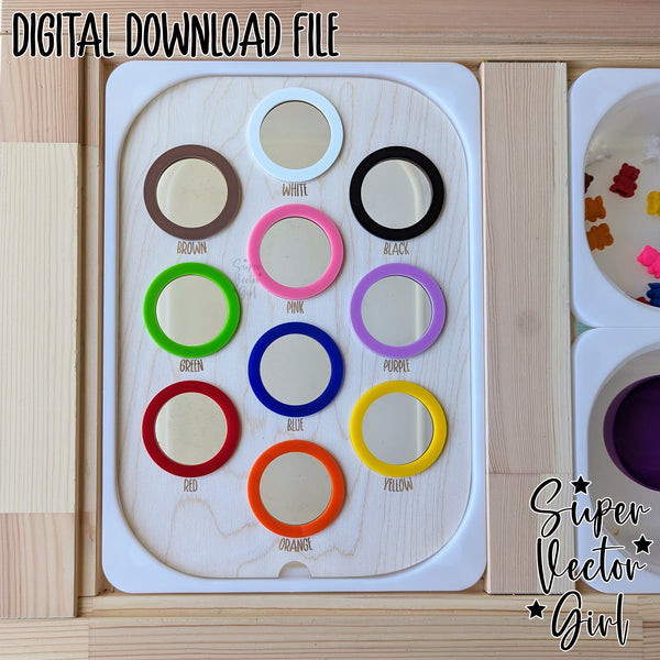 Color Sorting Trofast Large Bin Lid Insert Board, SVG for IKEA Large B ...