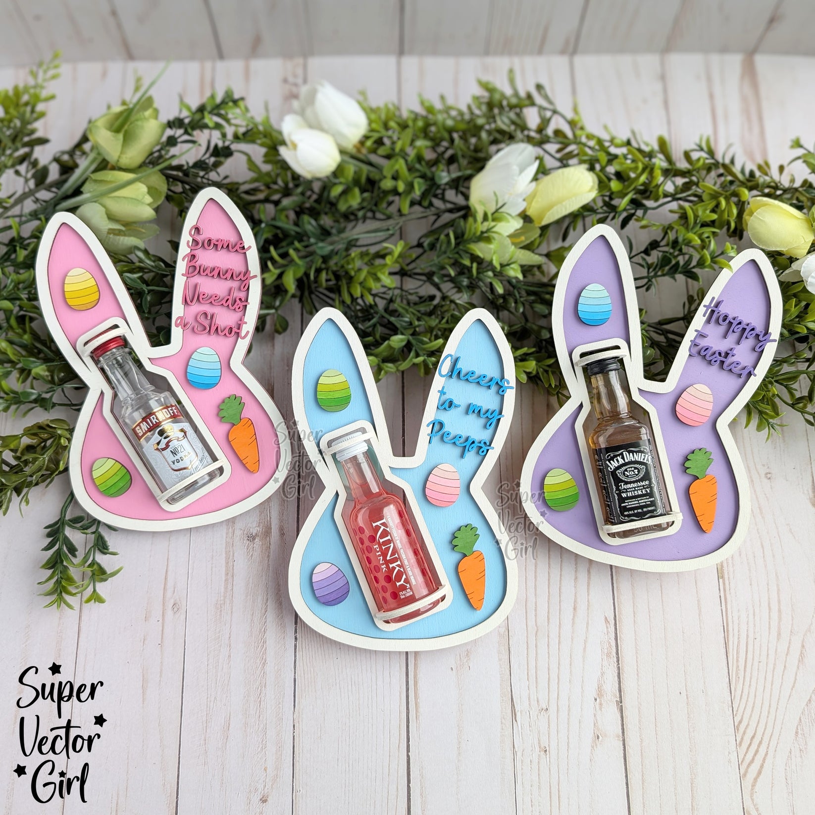 Easter Shooter Holder, SVG, Laser Cut File, Mini Alcohol Shot Bottle G ...
