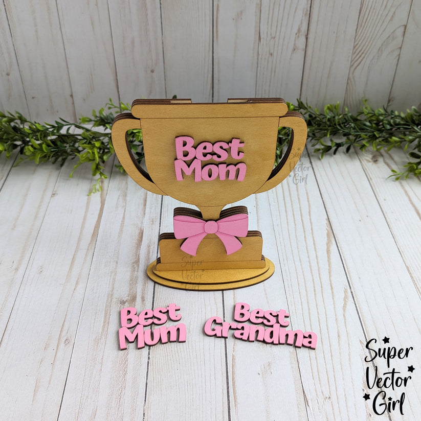 Best Mom Gift Trophy, Gift Card Holder, DIY Mothers Day Award, Mother ...