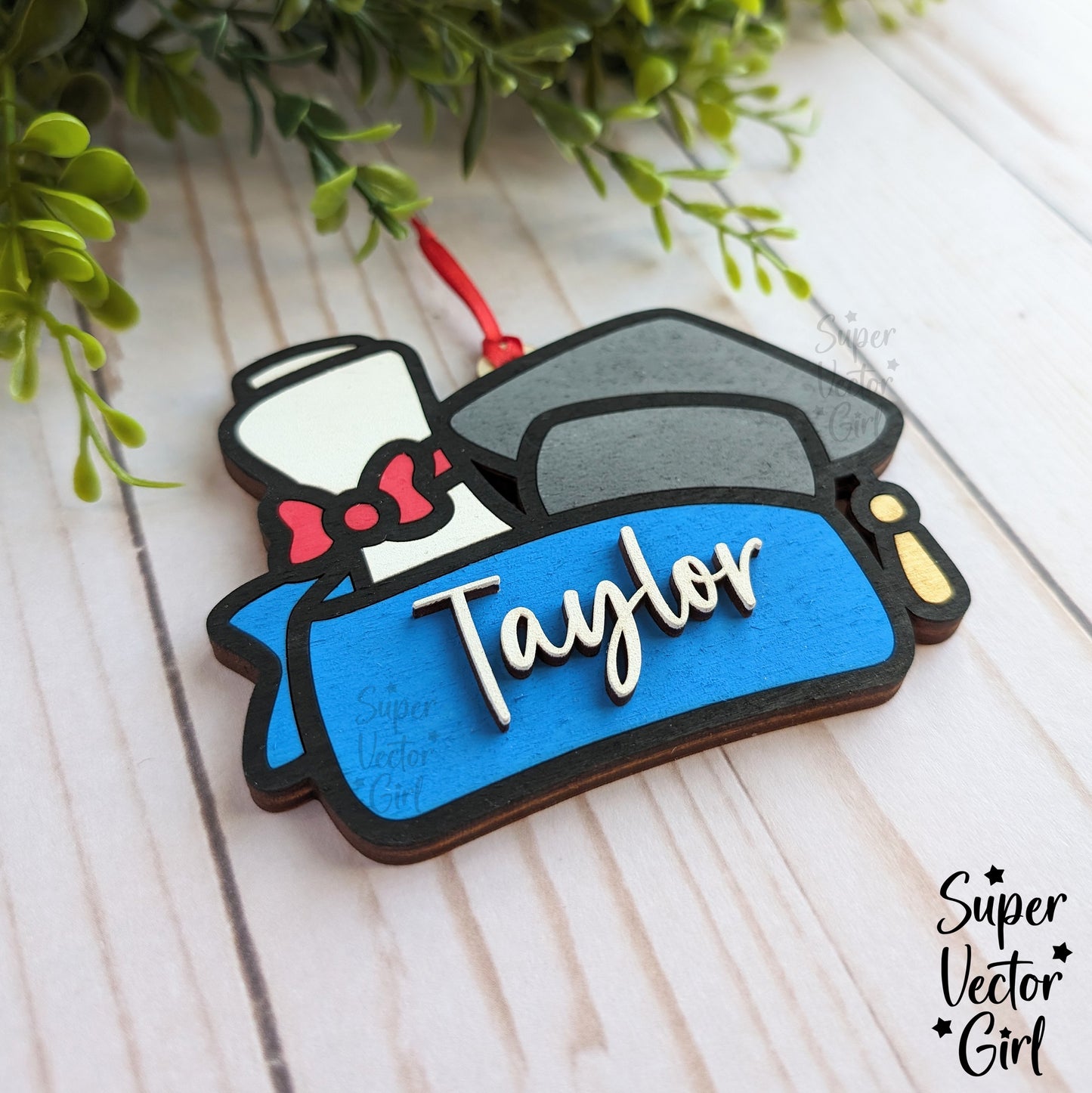Graduation Christmas Ornament, SVG, Digital Laser Cut File files, Pers ...
