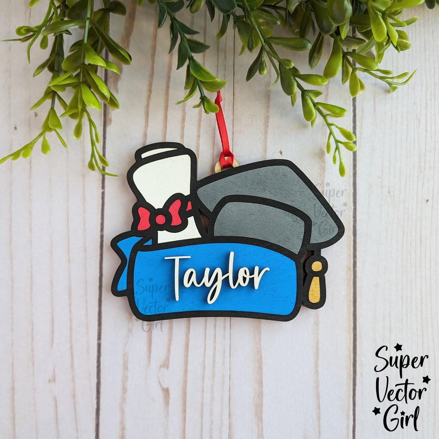 Graduation Christmas Ornament, SVG, Digital Laser Cut File files, Pers ...