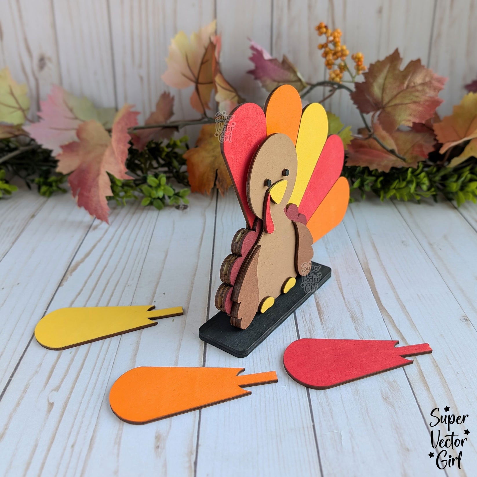 Thankful Turkey With Removable Feathers, Family Turkey, Table Seating ...